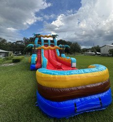 18ft Tropic Shock Dual Lane Hybrid - BounceX Lakeland FL